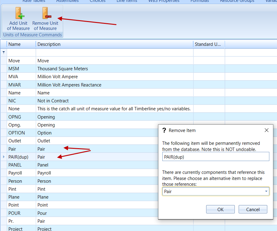 Why Are There Duplicate (DUP) Units of Measure in Data Manager After Upgrading?